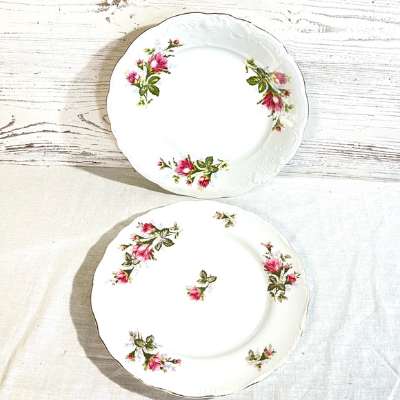 wawel | Dining | Vintage Plates Pink Flower Rose Wawel Poland Norleans ...